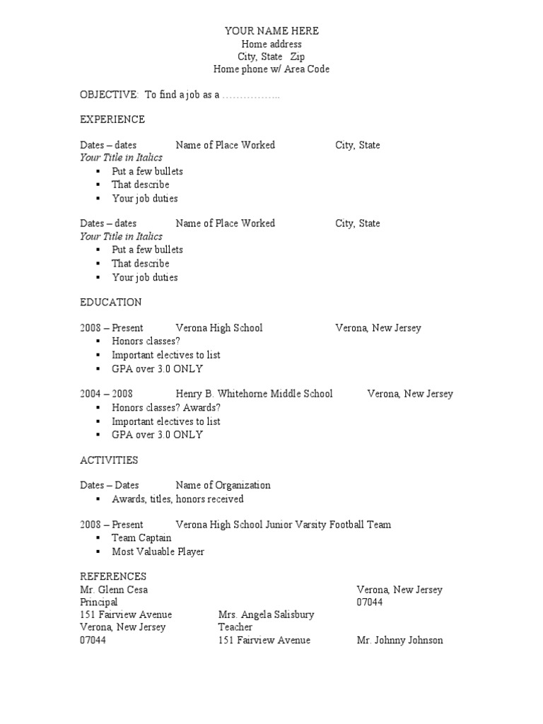 Resume Template for Job Seekers | PDF