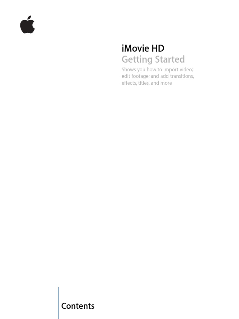 Imovie HD 6 Getting Started | PDF | I Life | Media Technology