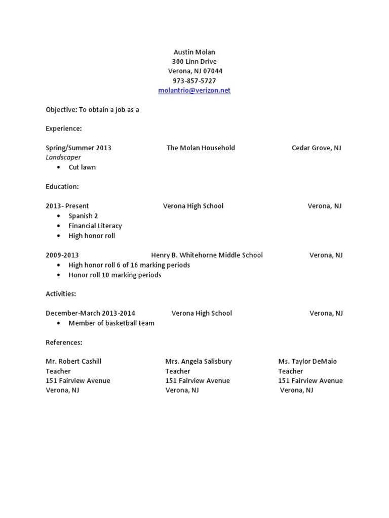 Resume Activity | PDF