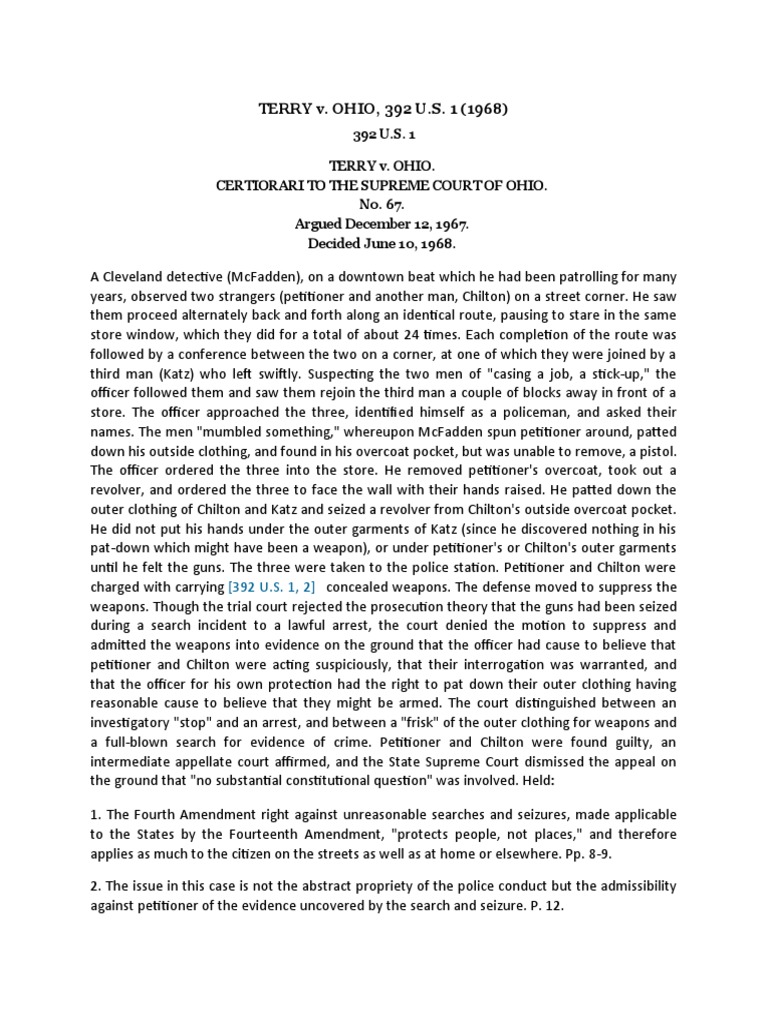 TERRY V Ohio | PDF