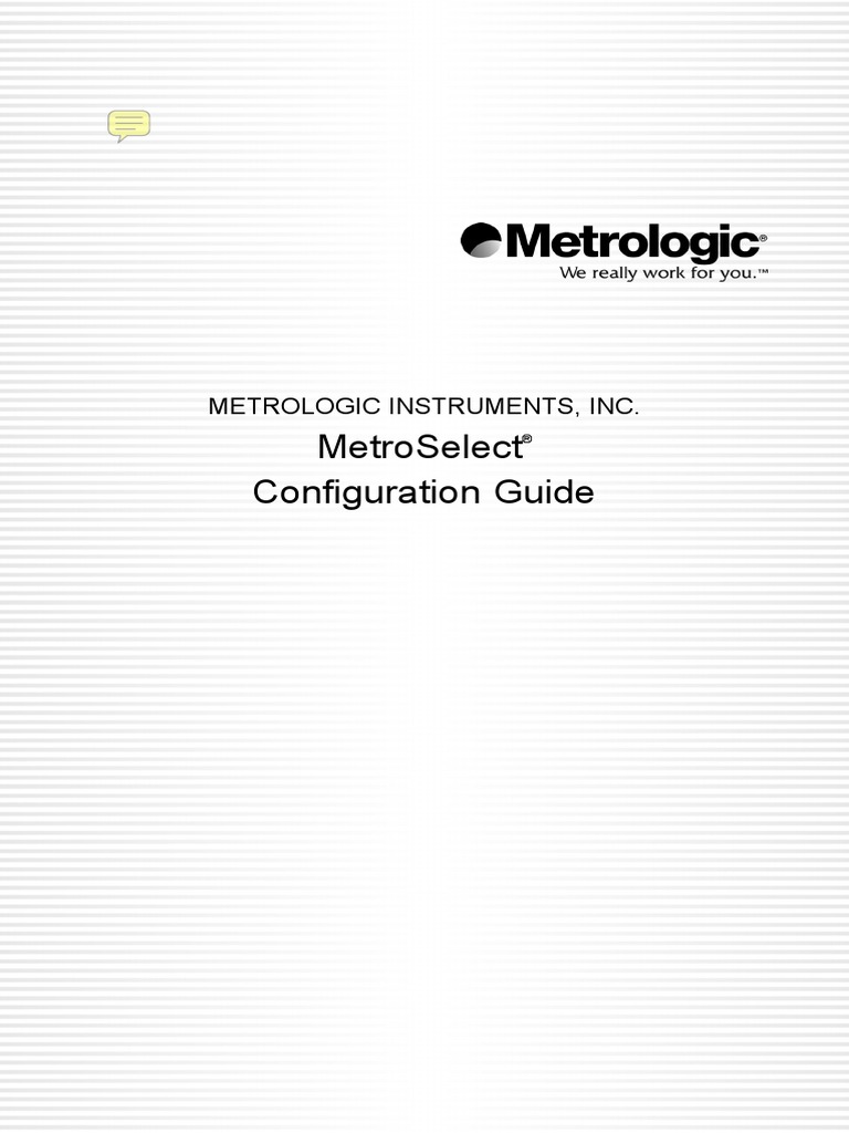 Metroselect Configuration Guide: Metrologic Instruments, Inc | PDF ...