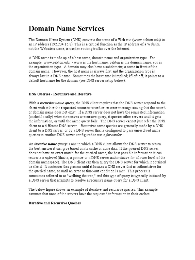 Dns Converts Website Names To Ip Addresses Pdf Domain Name