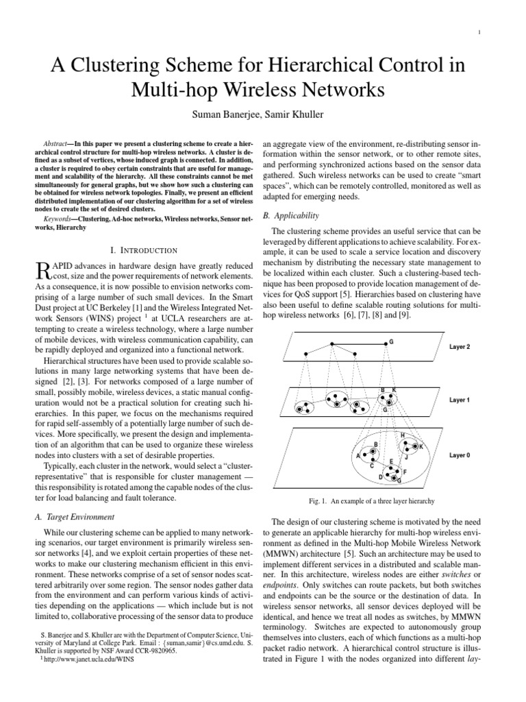 Hierarchical Control Clustering | PDF | Computer Network | Routing