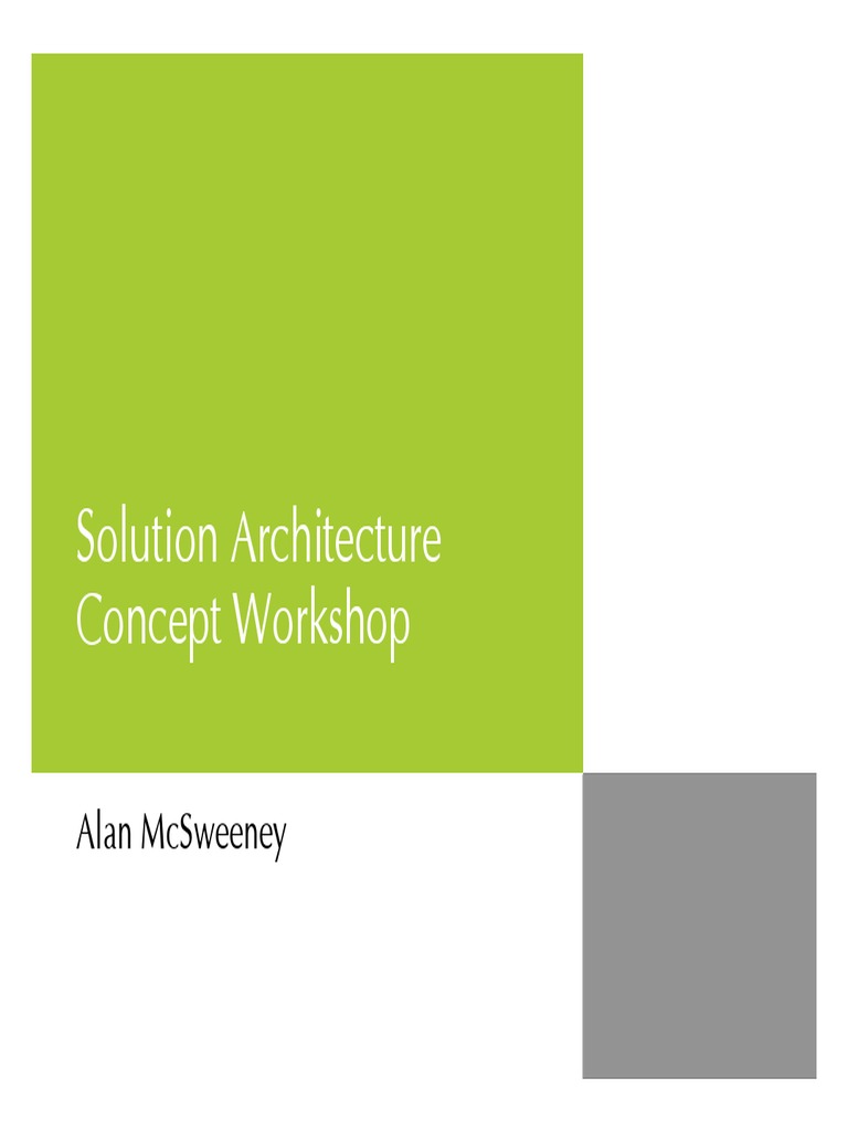 Solution Architecture Concept Overview | PDF | Design | Business