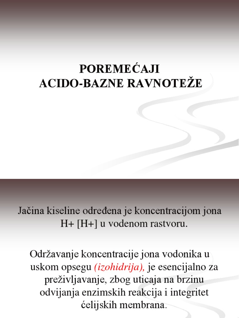 Poremećaji Acidobazne Ravnoteže | PDF