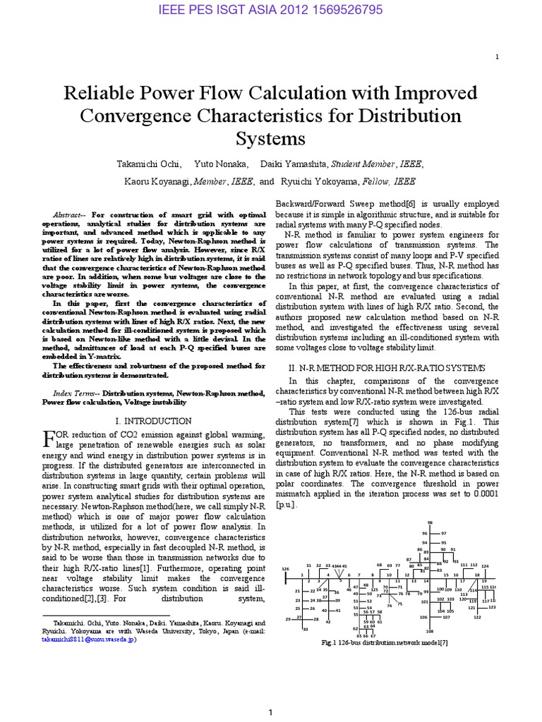 Reliable Power Flow Calculation With Improved Convergence ...