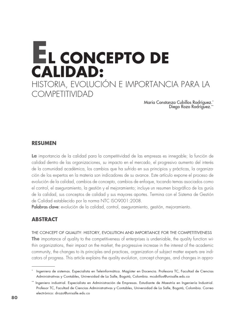 Historia Completa de La Calidad y Sus Autores Principales | PDF