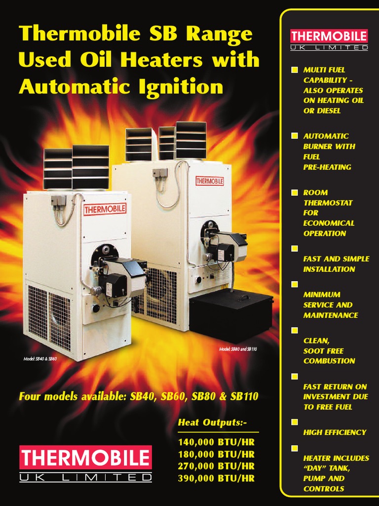 Thermobile SB Range Used Oil Heaters With Automatic Ignition | PDF ...