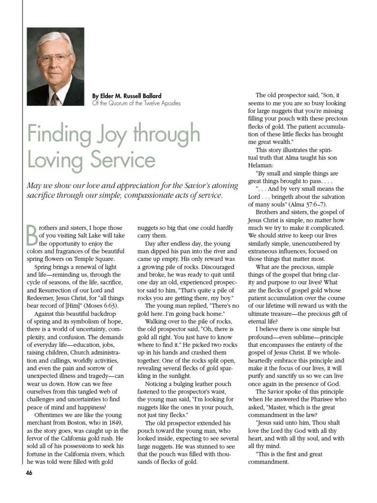 Joy in Service | PDF | Theology | Religious Behaviour And Experience