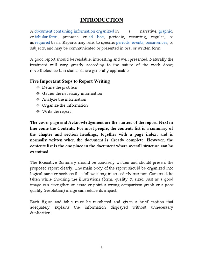 Report Writing Essentials and Format | PDF | Chart | Infographics
