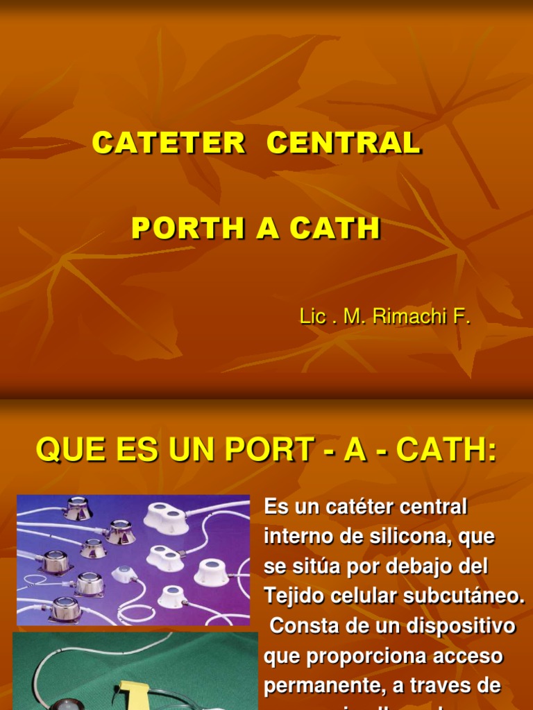Que Es Un Port - A - Cath | PDF | Medicina CLINICA | Especialidades Medicas