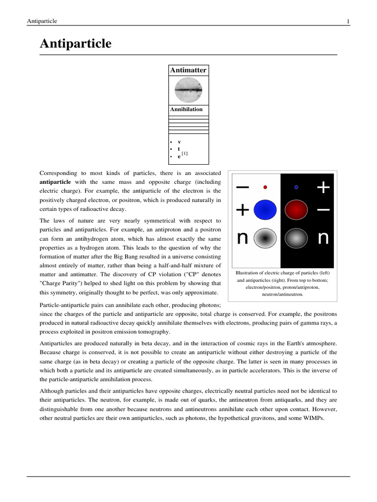 Anti Particle | PDF | Electron | Epistemology Of Science