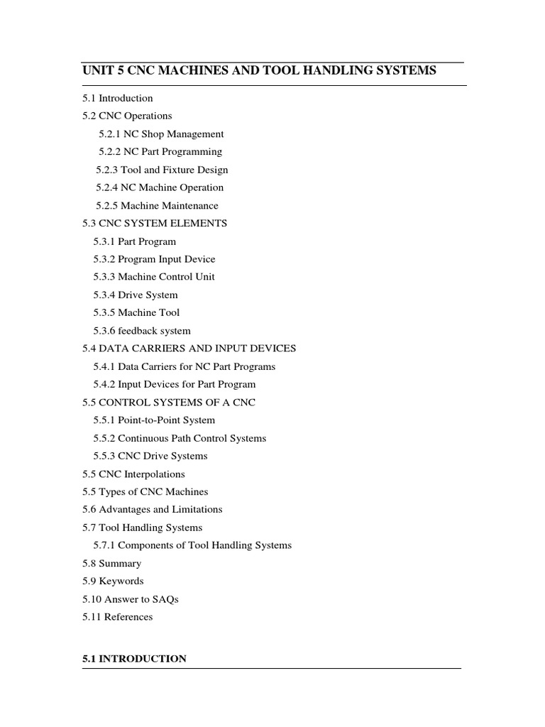 A Comprehensive Guide to CNC Machines and Tool Handling Systems | PDF | Numerical Control ...