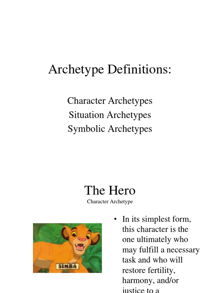 Archetypes Presentation Disney Re-Cap | PDF | Hero | Archetype