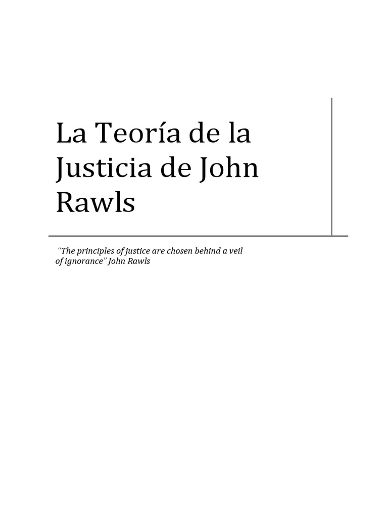 Rawls: Justicia y Contrato Social | PDF | John Rawls | Justicia