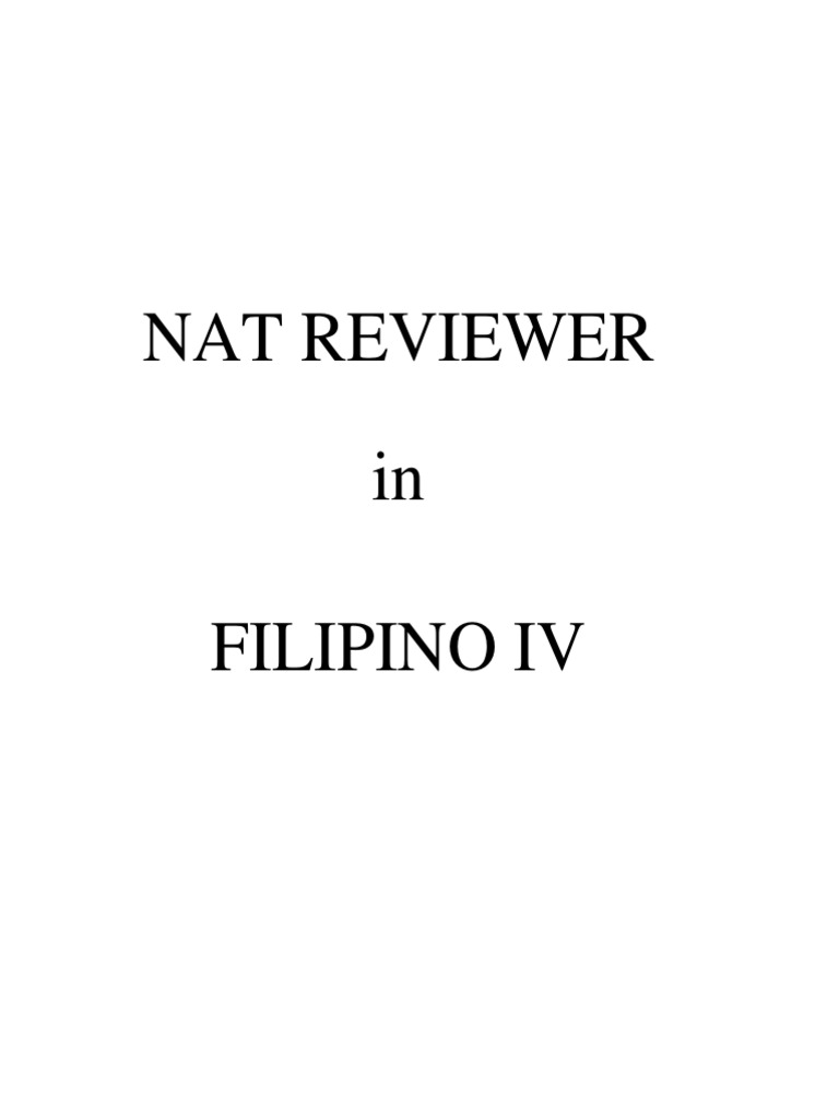 Filipino 4 Nat Reviewer | PDF