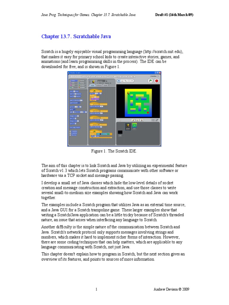 Scratch Java | PDF | Scratch (Programming Language) | Message Passing