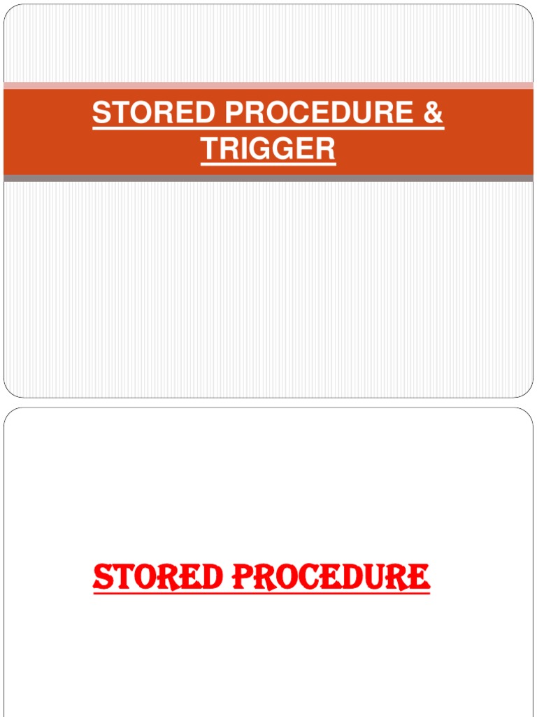 Stored Procedure & Trigger | PDF | Teknologi & Rekayasa