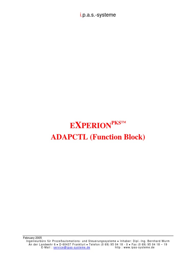 ADAPCTL Honeywell Experion | Download Free PDF | Parameter (Computer Programming) | Mathematical ...