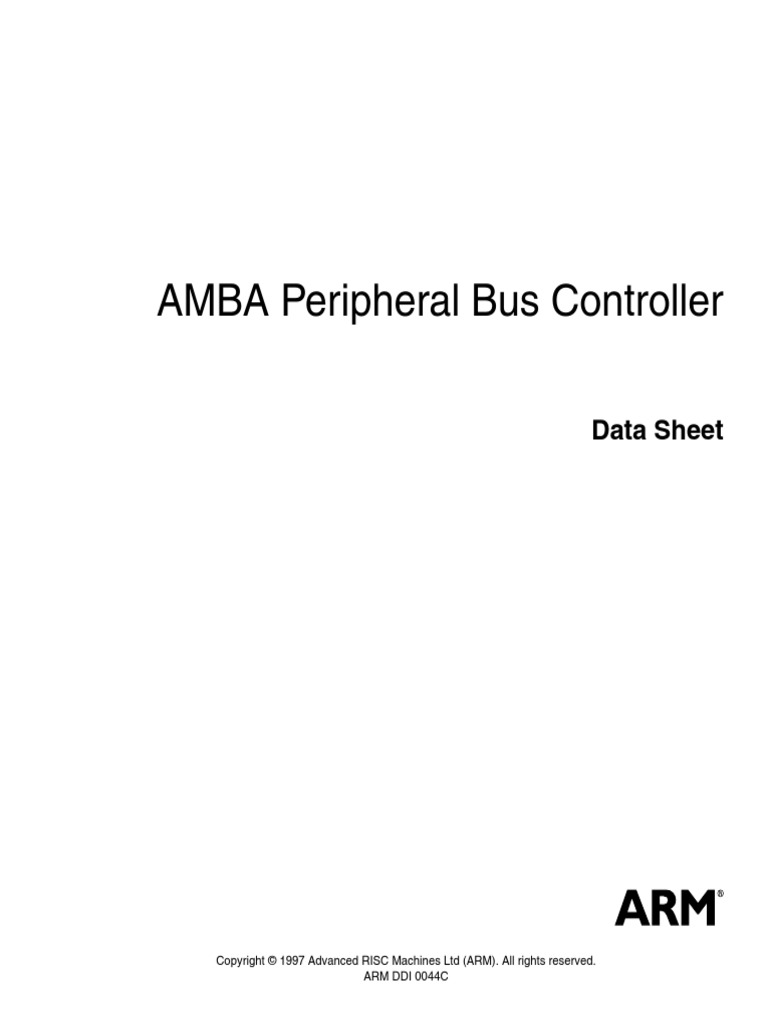 AMBA Peripheral Bus Controller: Data Sheet | PDF | Arm Architecture | Interface (Computing)