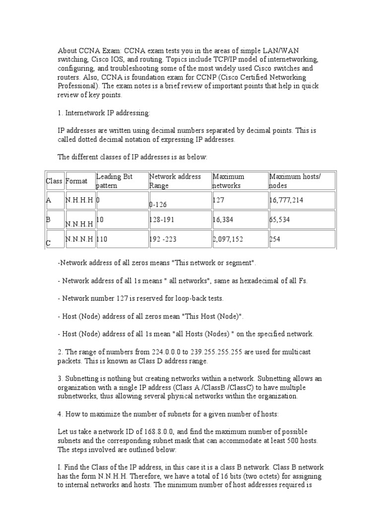About CCNA Exam | PDF | Routing | File Transfer Protocol
