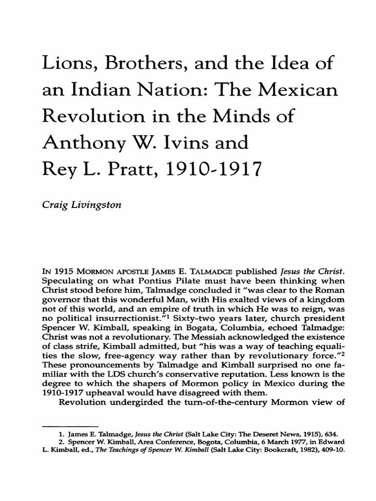 The Mormon Colonies in Mexico | PDF | Mexican Revolution | Chihuahua ...