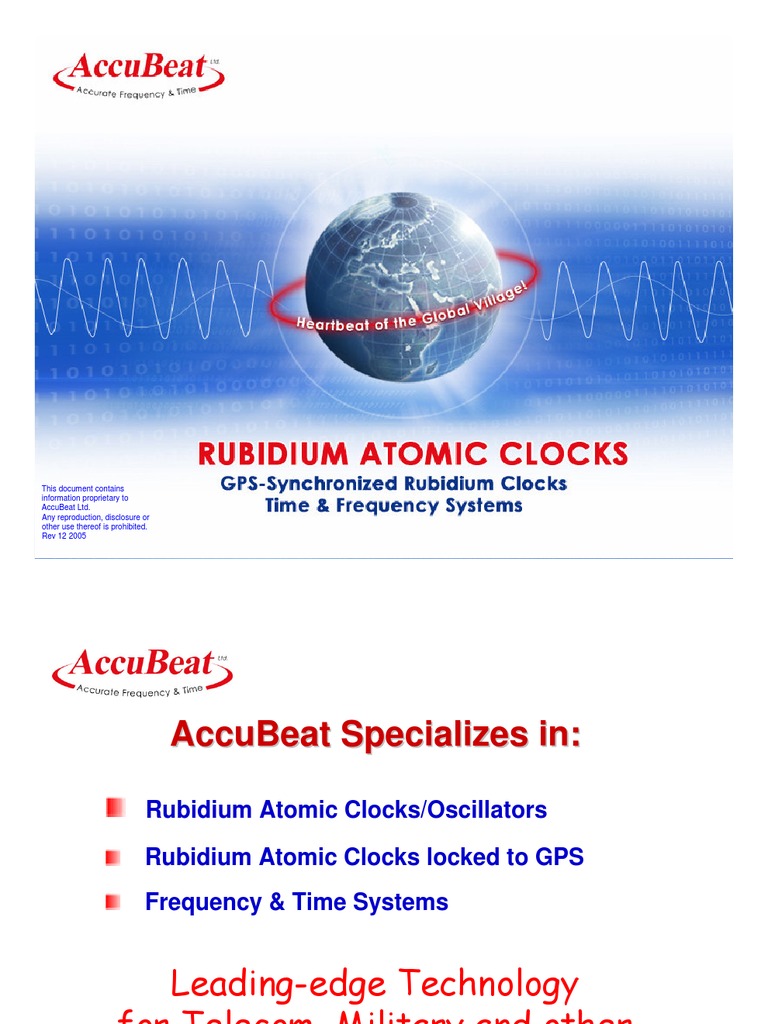 Rubidium Frequency Standard - Accubeat | PDF | Time | Global ...