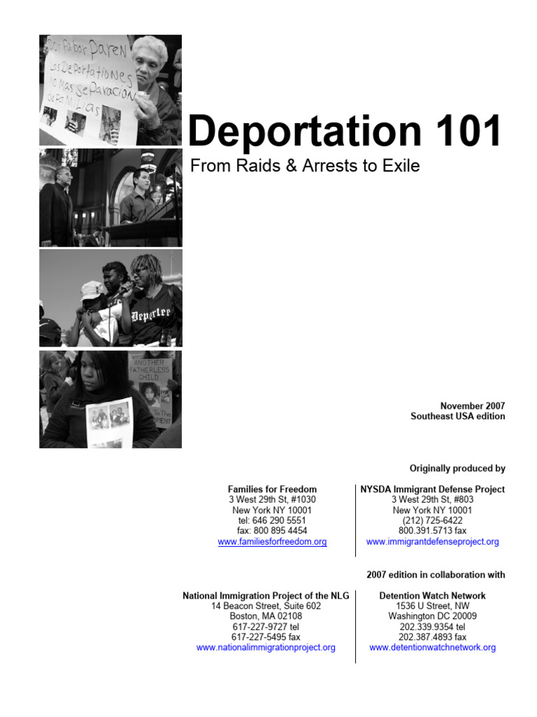Deportation 101 Manual SE Conference | PDF | U.S. Immigration And ...