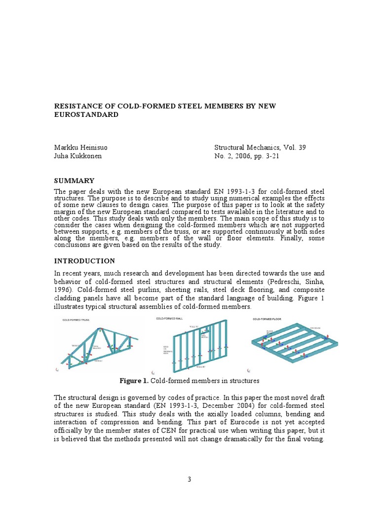 Cold-Formed Steel Members | PDF | Buckling | Bending