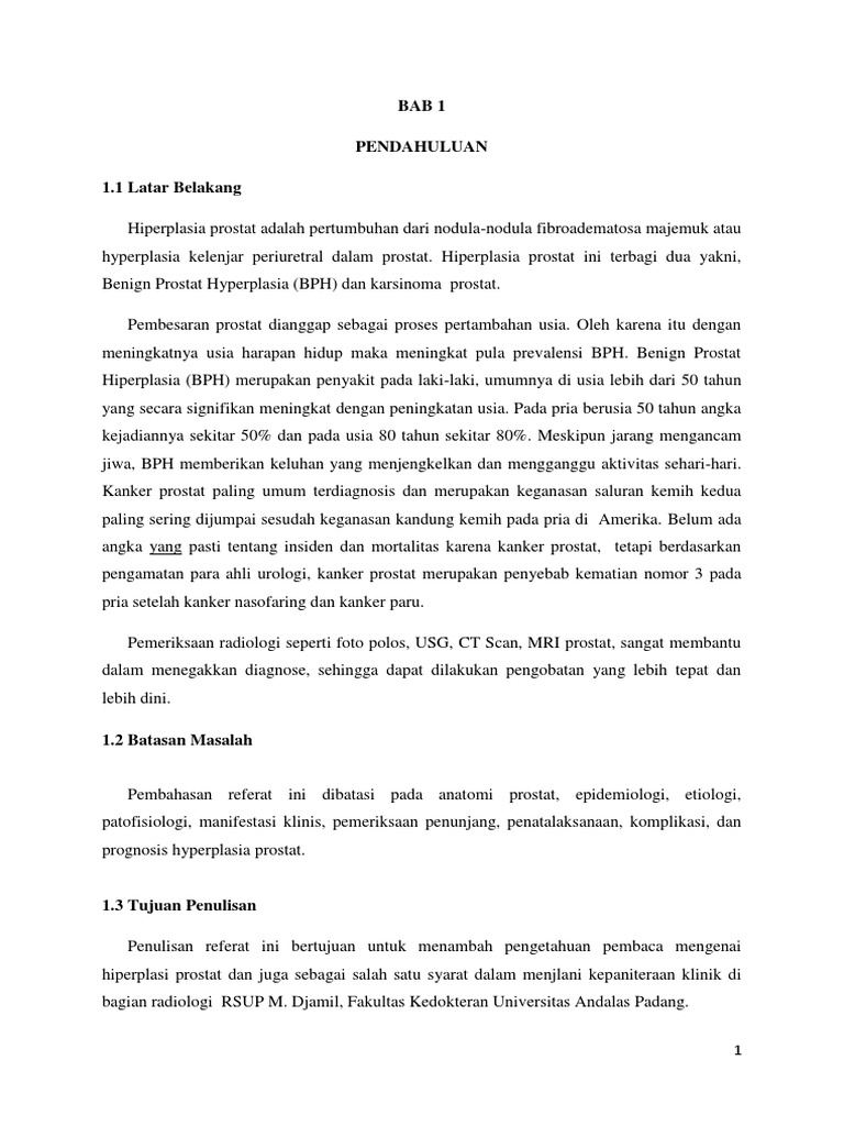 Referat Radiologi BPH Dan Kanker Prostat | PDF
