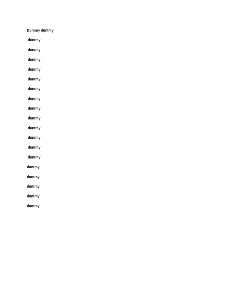 Dummy Document Overview | PDF | Games & Activities | Art