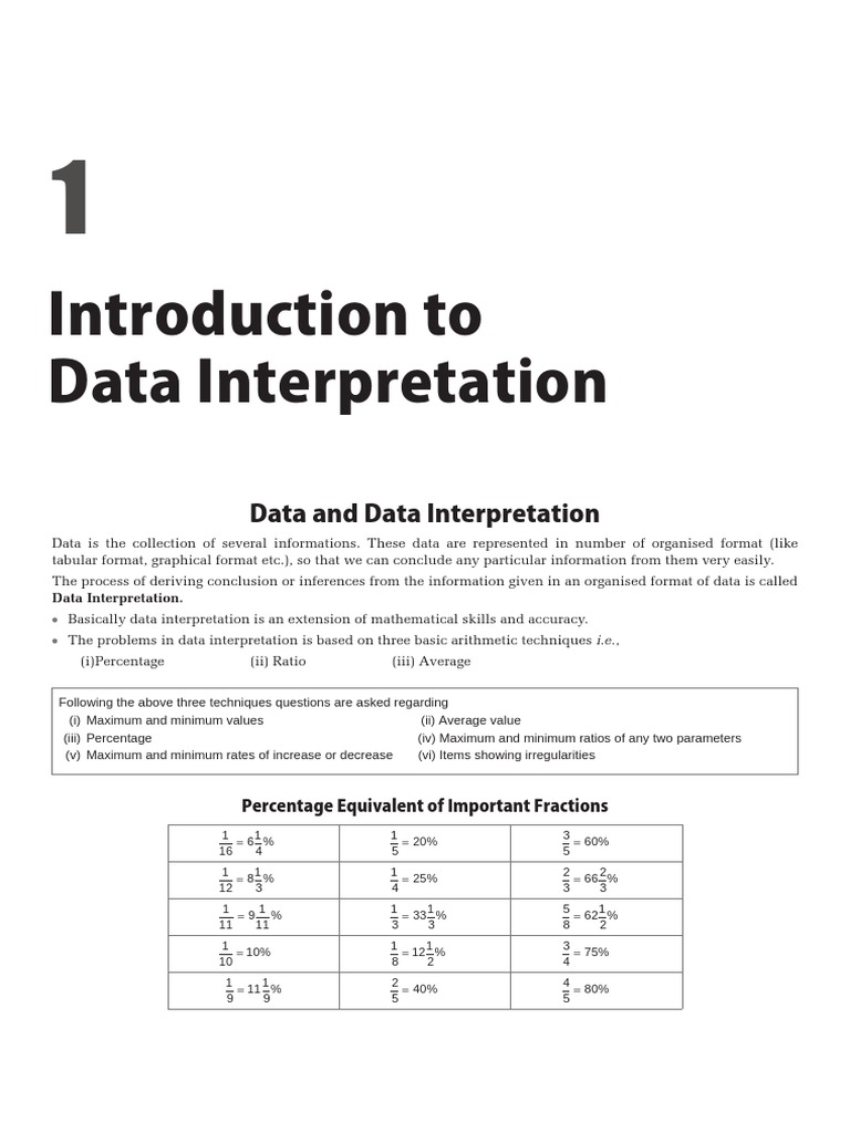 Introduction To Data Interpretation | PDF | Fraction (Mathematics) | Ratio
