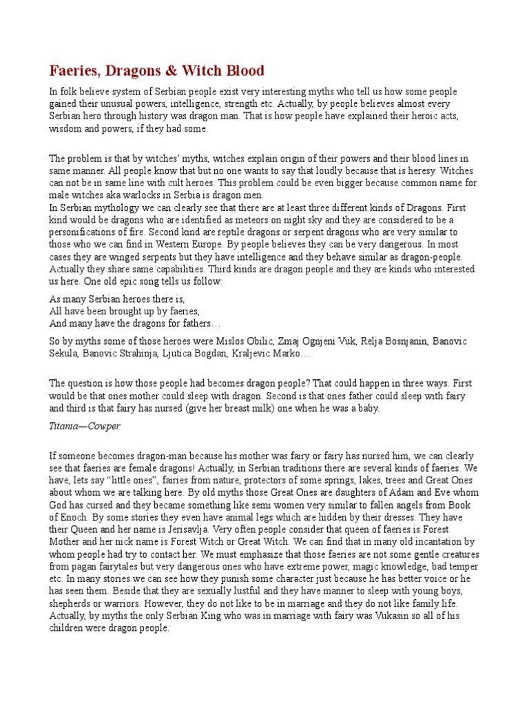 Fairies, Dragons & Witchblood - Rade Ristic | PDF | Fairies | Dragon