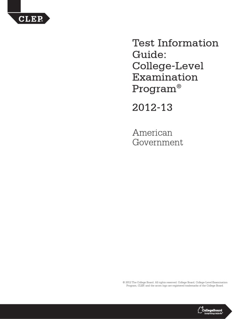 Test Information Guide: College-Level Examination Program 2012-2013 ...