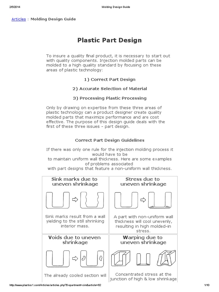 Plastic Part Design | PDF | Casting (Metalworking) | Thermoplastic