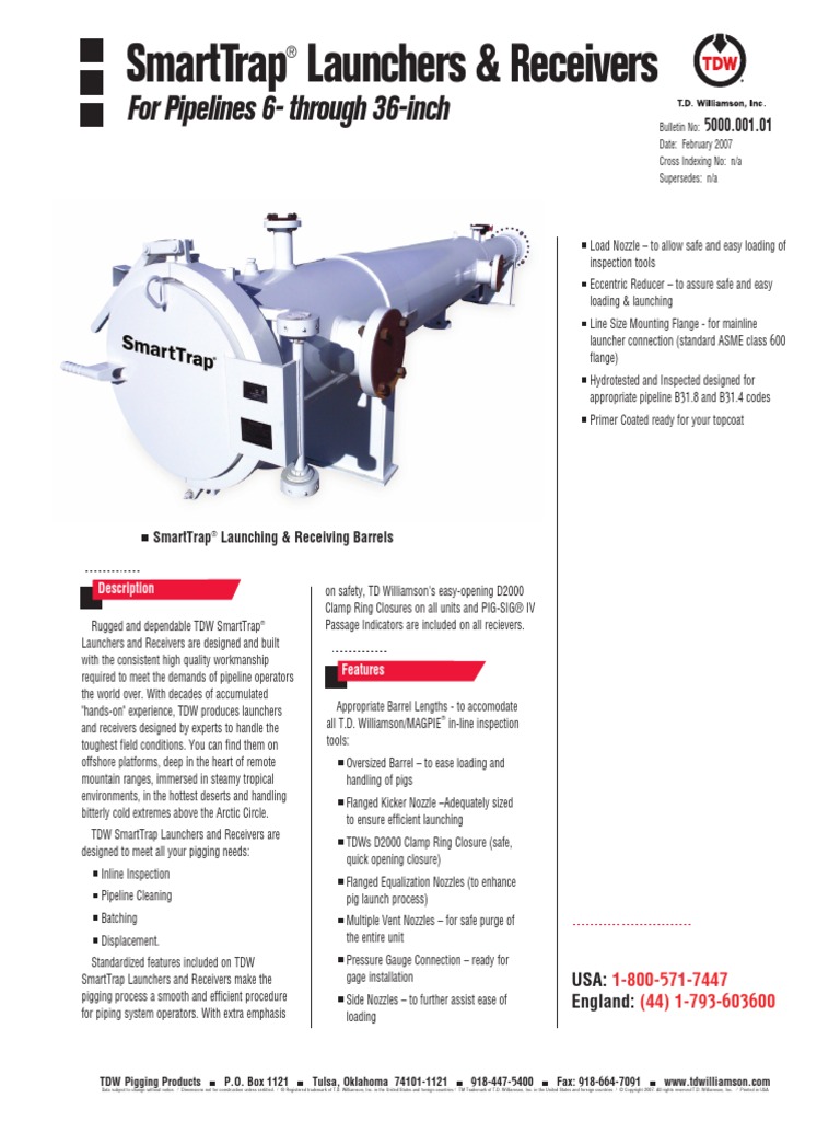 SmartTrap Launcher Receiver | PDF | Pipeline Transport | Mechanical ...