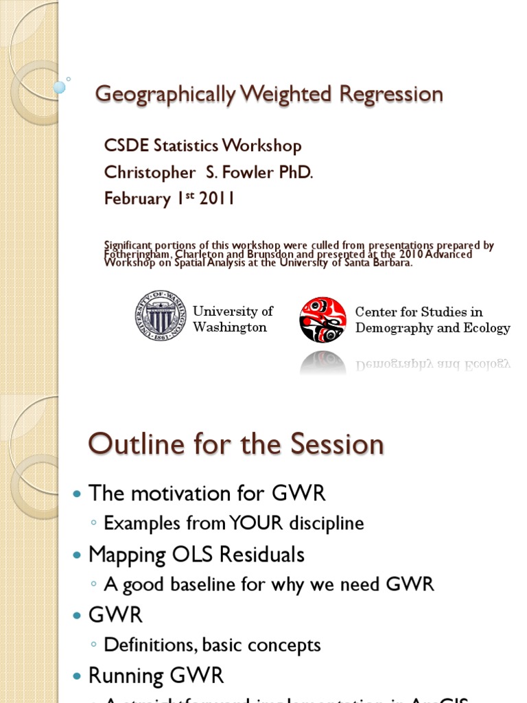 GWR Presentation | PDF | Spatial Analysis | Regression Analysis