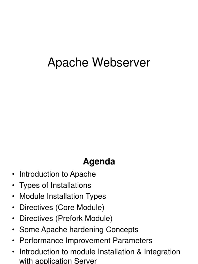 Apache Webserver | PDF | Apache Http Server | Web Server