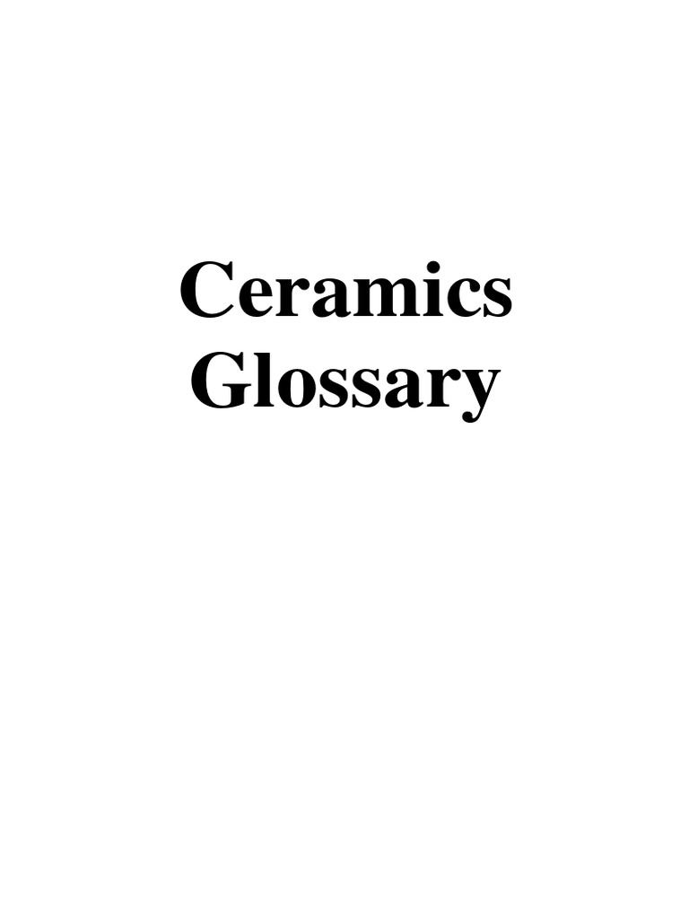 Ceramics Glossary | PDF