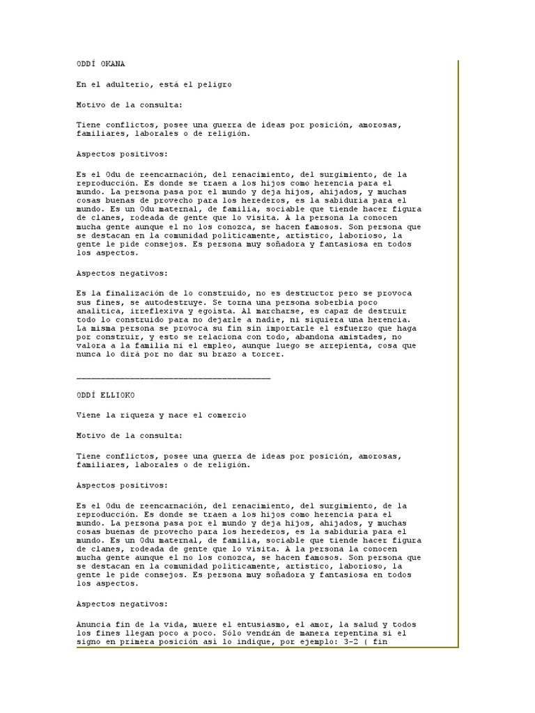 Signos de Osha | PDF | Sicología | Salud y bienestar