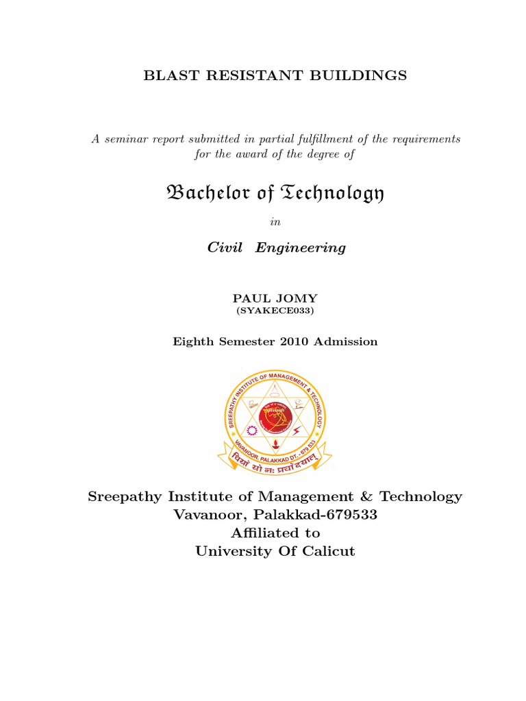 Architectural and Structural Design of Blast Resistant Buildings | PDF ...