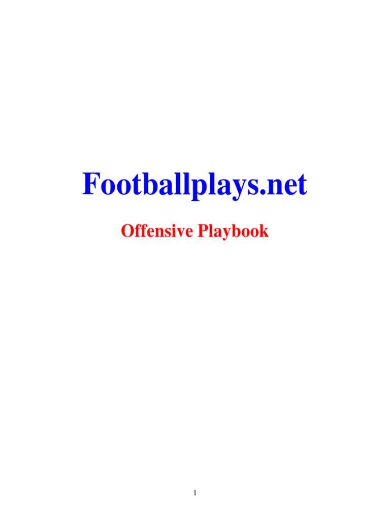 Offensive Football Playbook PDF | PDF