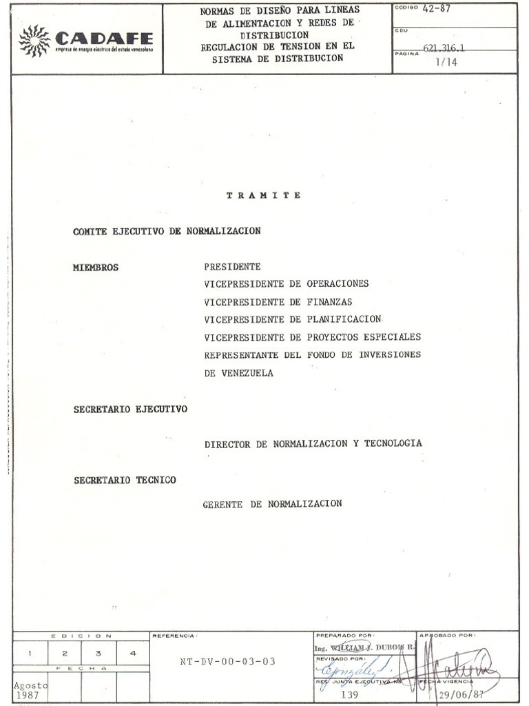 Norma Cadafe para Disenos de Linea de Distribucion42 87 PDF | PDF ...