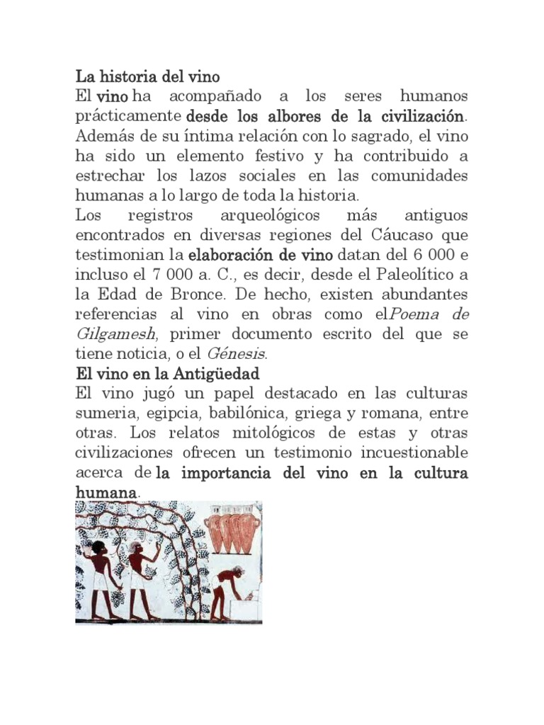 La Historia Del Vino | PDF | Vino | Vitis