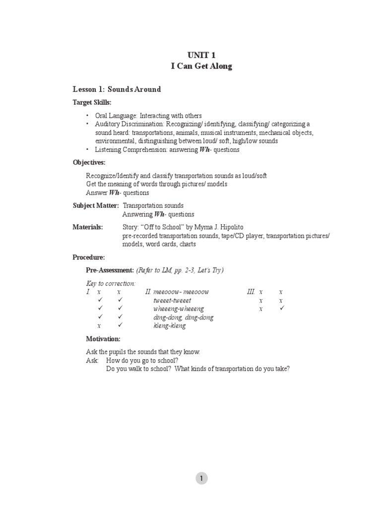 Unit 1 - Lessons - 1-5 (Pp. 1-13) | PDF | Reading Comprehension | Syllable