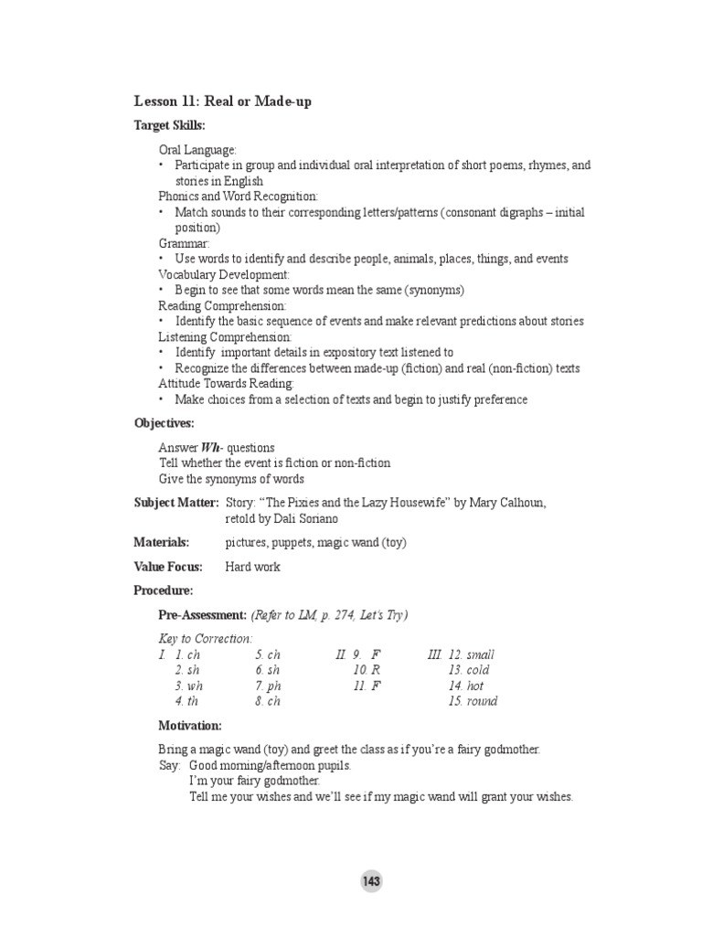 Unit 3 - Lessons - 11-15 (Pp. 143-150) | PDF | Reading Comprehension ...