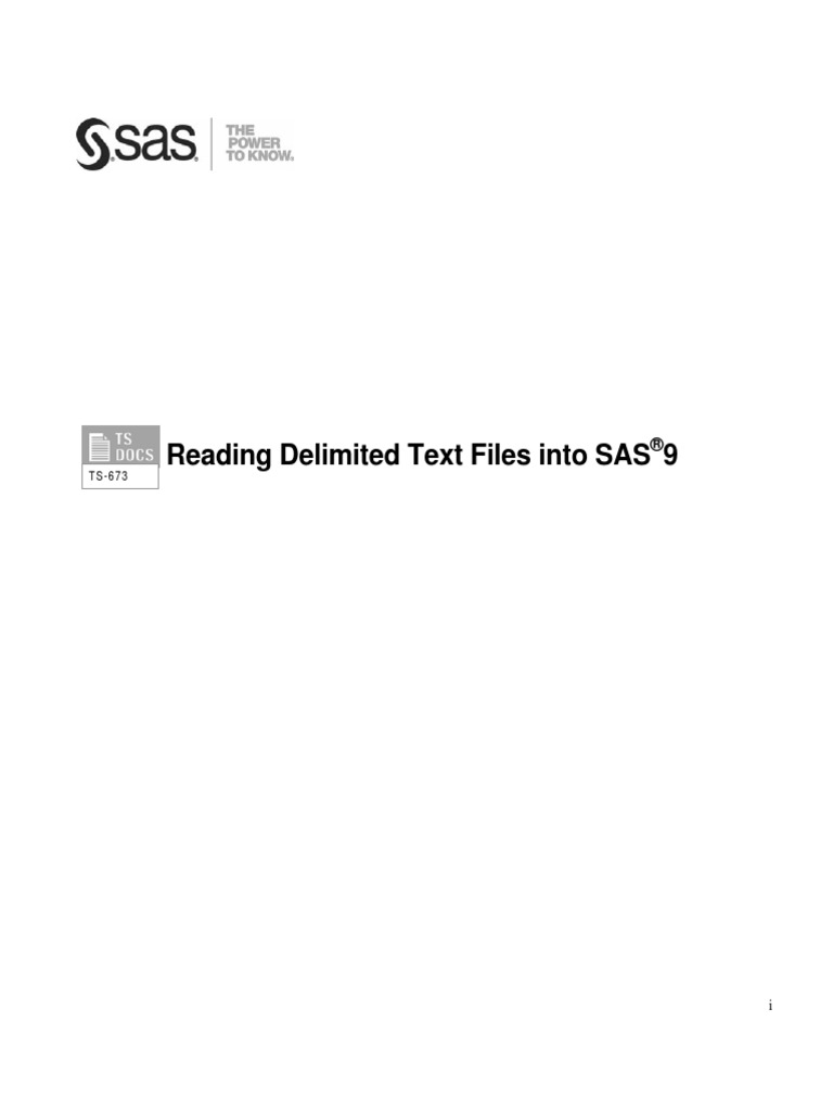 SAS TXT Import | Download Free PDF | Comma Separated Values | Sas ...