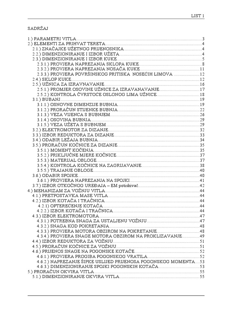 Proračun Vitla | PDF