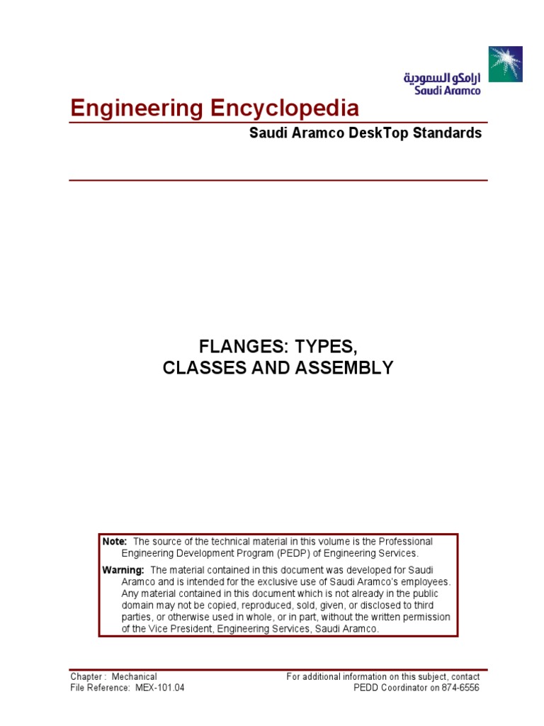 Flanges Types, Classes and Assembly | PDF | Pipe (Fluid Conveyance ...