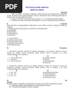 Biologie Clasa-Ix Test Initial | PDF